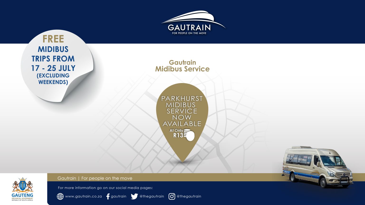 New Gautrain Midibus Routes Now Serving Parkhurst, Summerset and ...